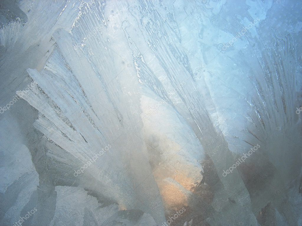 Frosty pattern on pane - natural winter texture — Stock Photo ...