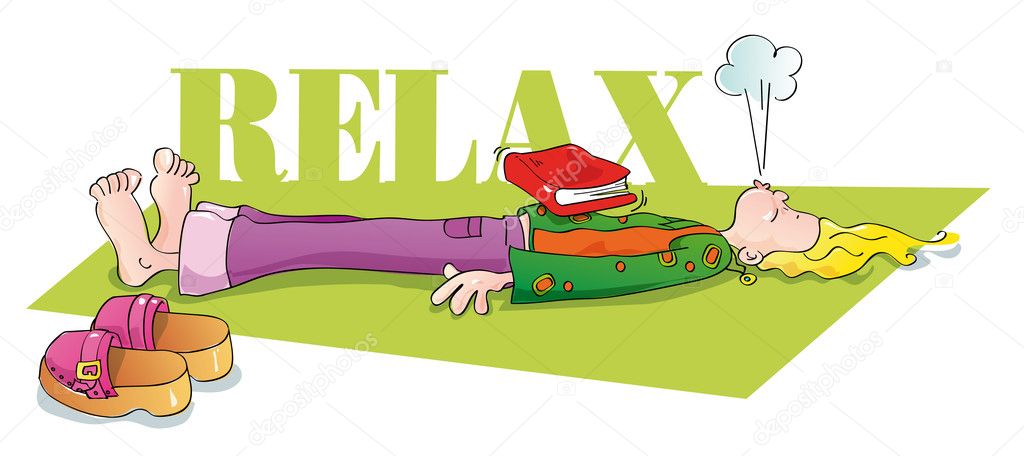 Funny yogi relaxing and breathing — Stock Photo © lagartija #5777211