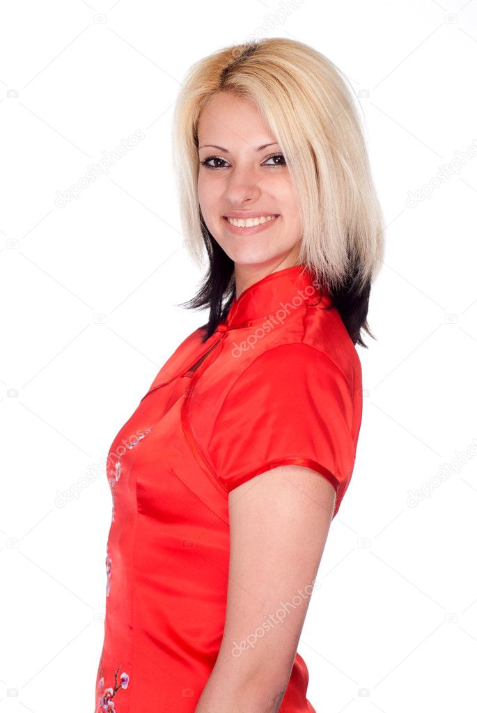 Model in a red — Stock Photo © aletia #5948651