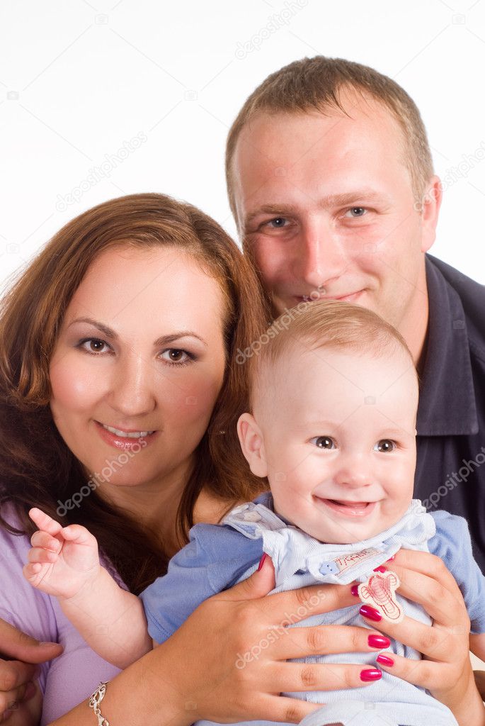 Cute family portrait — Stock Photo © aletia #6154526