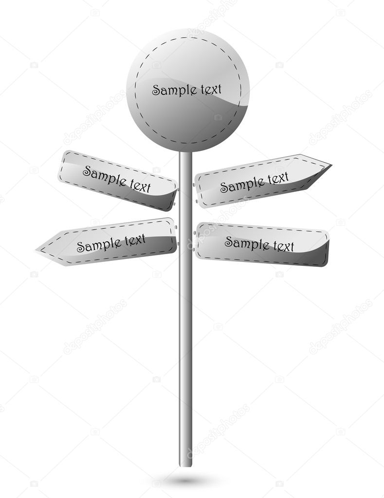 Editable street signs over white — Stock Vector © joinanita #5797251