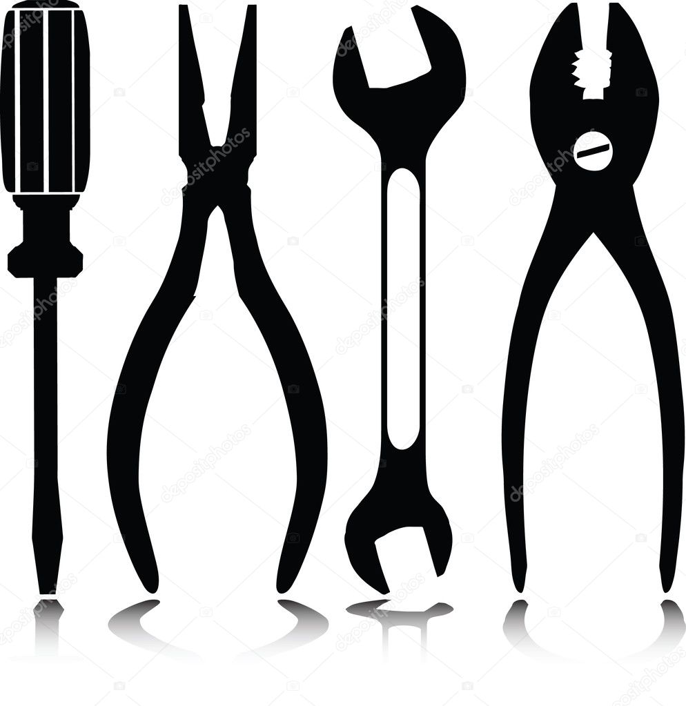 Home tools silhouettes — Zdjęcie stockowe © drgaga #6520518