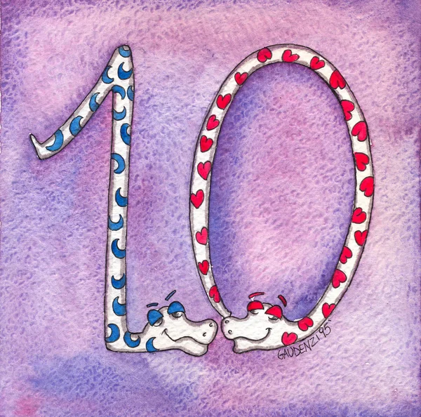 7 Snake,snake numbers, counting — Stock Photo © silviagaudenzi #5891672