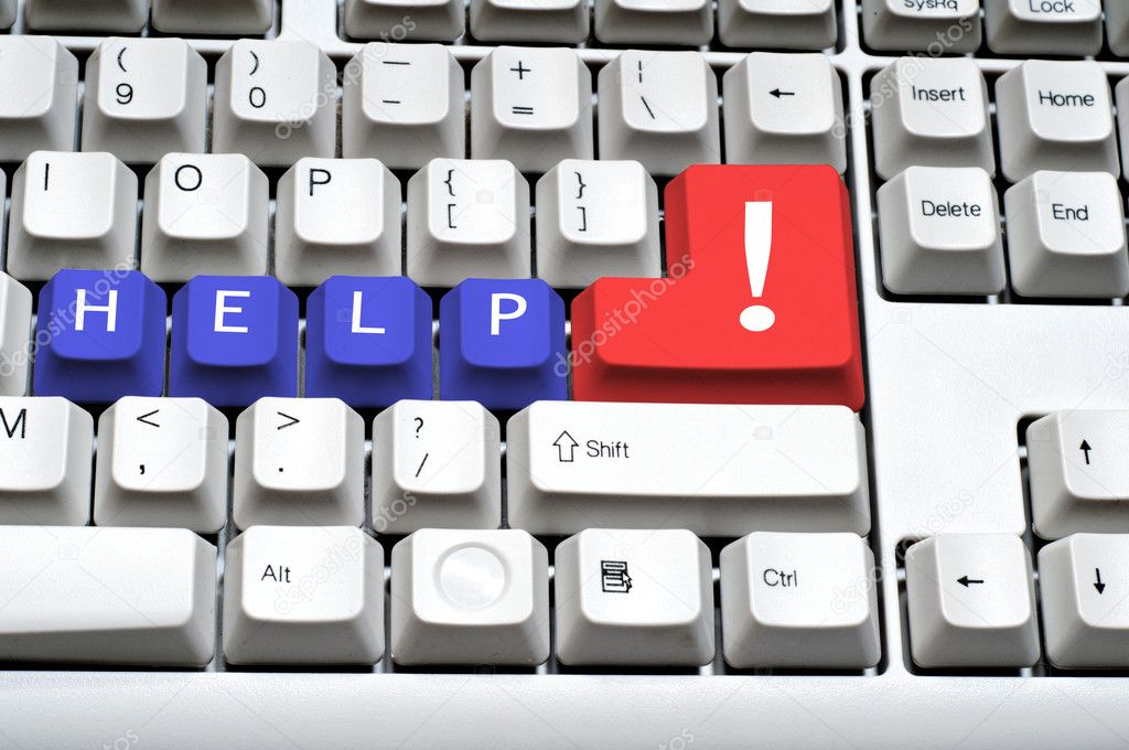 Keyboard - with HELP Stock Photo by ©Khakimullin 6593363