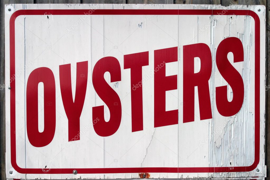 Oyster Sign — Stock Photo © dsabo #5940432