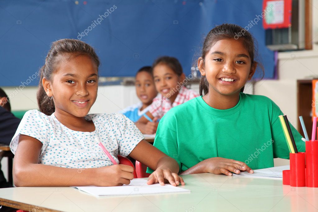 Time to learn girls in classroom Stock Photo by ©darrinahenry 5867023