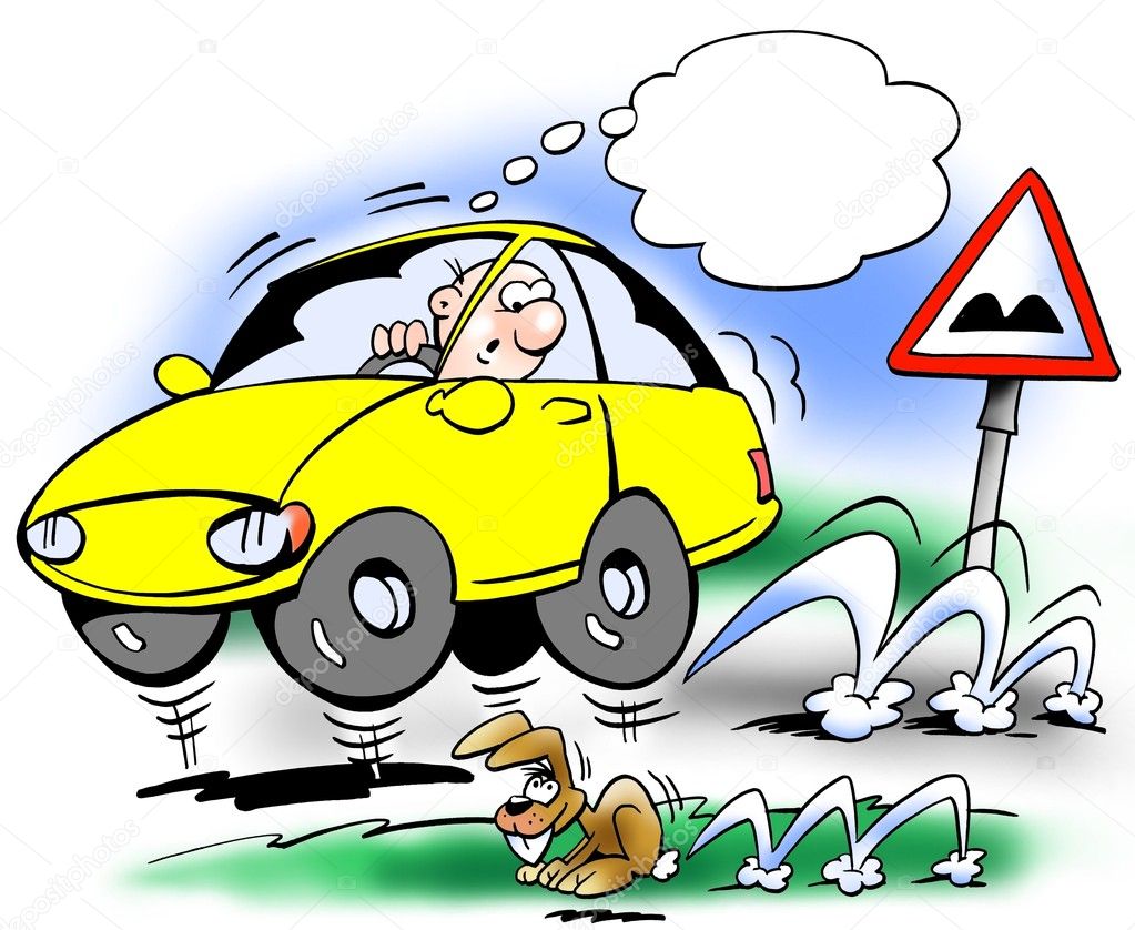Bouncing car on the road Stock Photo by ©DrawShop 6279550