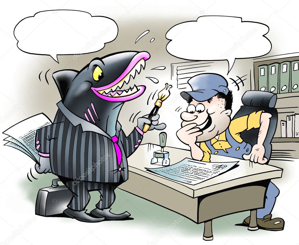 Smart salesman Stock Illustration by ©DrawShop #6280105