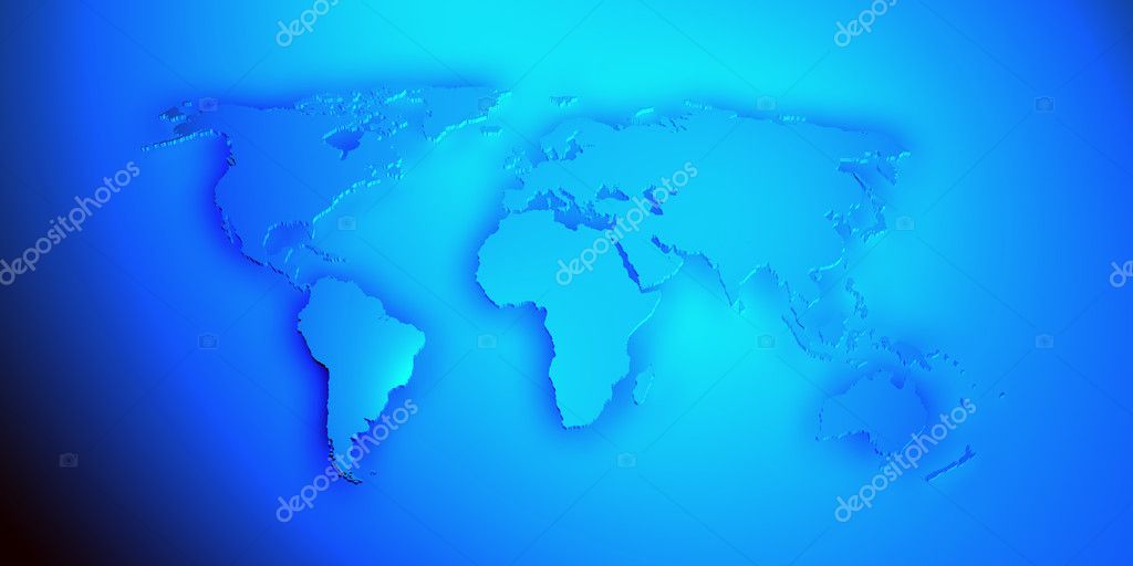 World map render 3D in blue Stock Photo by ©marphotography 5928455