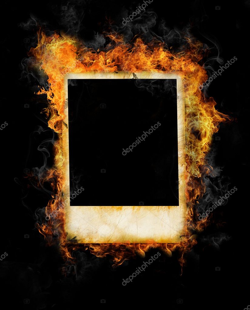 Fire photo frame Stock Photo by ©jag_cz 6565530
