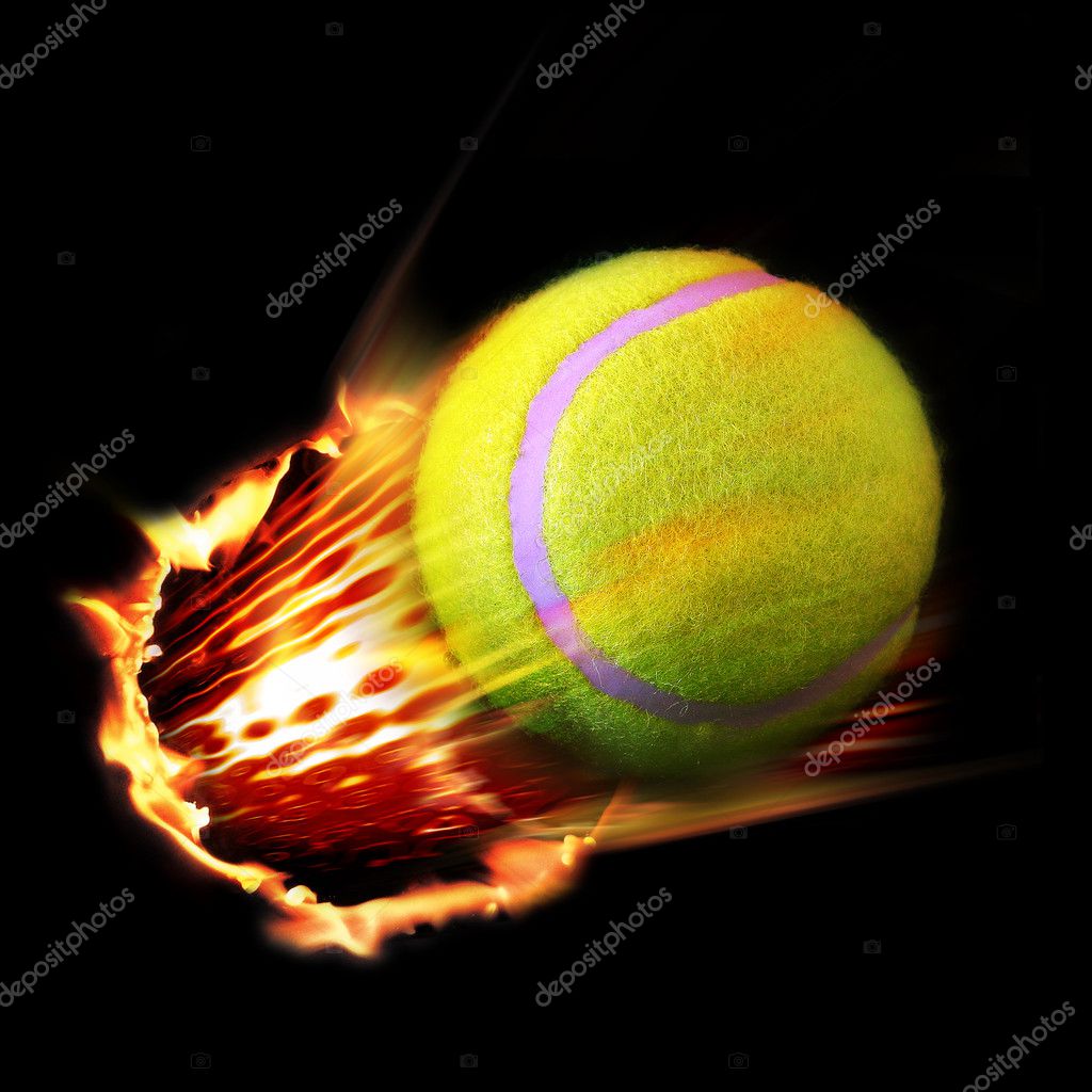 Tennis ball fire Stock Photo by ©hypermania 6012132