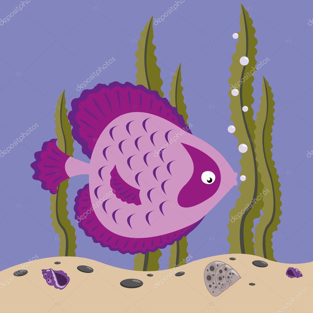 Pescado rosa Vector de stock #6532580 de ©juli_goncharova