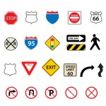 Set of 14 Highway Sign Vectors Stock Vector Image by ©fiftyfootelvis ...
