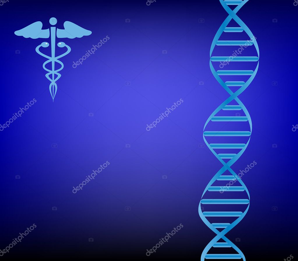 DNA strand and caduceus Stock Vector Image by ©soleilc #5984744