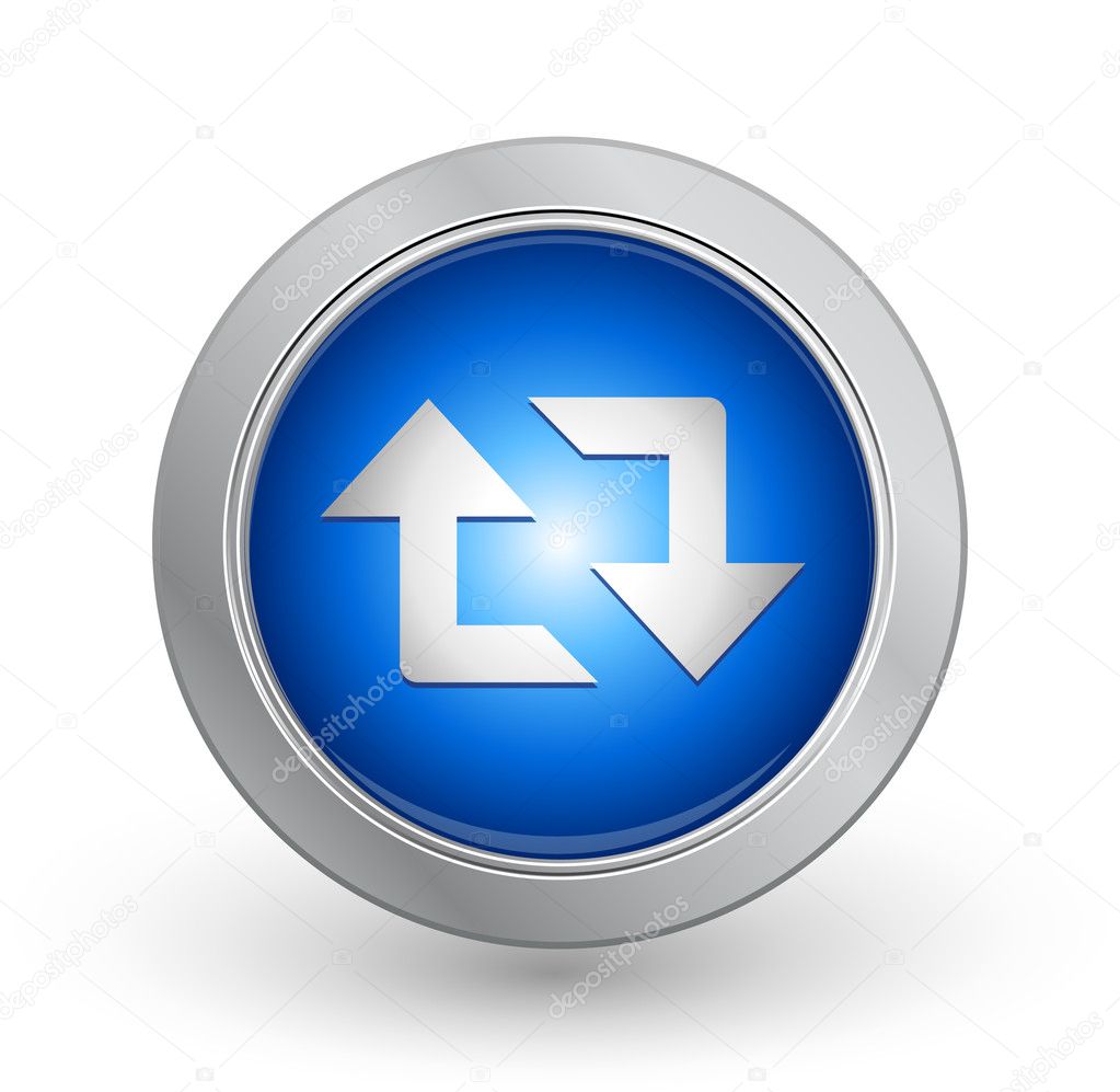 3D Blue Button - Retweet — Stock Vector © emirmd #6538524
