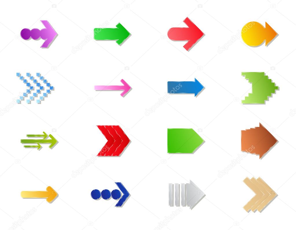 vectores de flechas — Vector de stock © human_306 #6396107