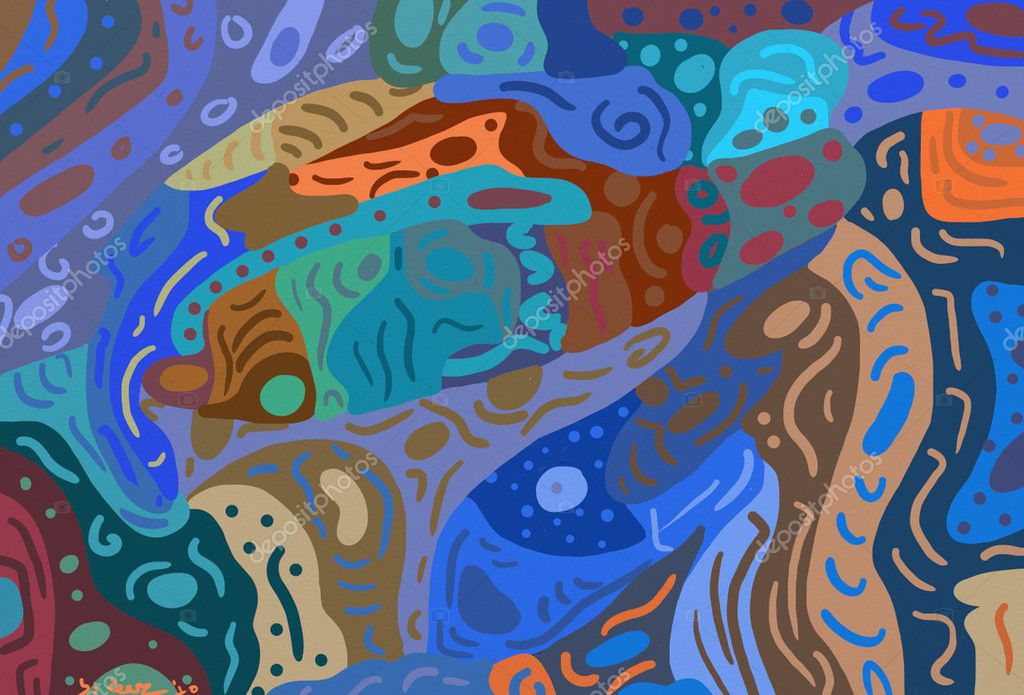 Blue and Brown Busy Background — Stock Vector © keem #6395189