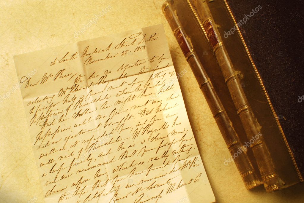 Letter from 1800's, example of handwriting — Stock Photo © Fenton #6473166