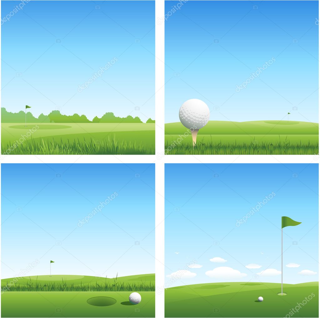 Golf banners — Stock Vector © hugolacasse #6059235