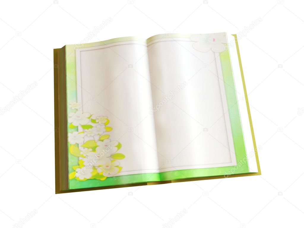 Open book with flower frame — Stock Photo © Naira2011 #6130346