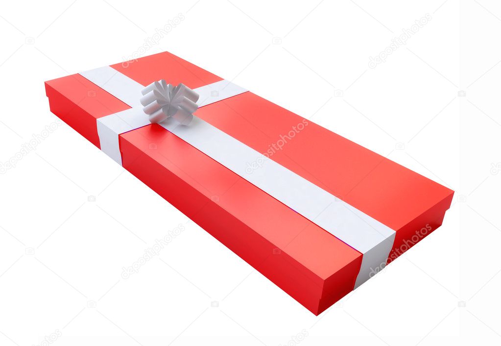 Red Flat Gift Box — Stock Photo © Naira2011 #6580746