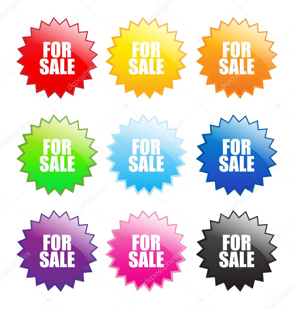 For sale sticker vector — Stock Vector © JoeArt #6365384