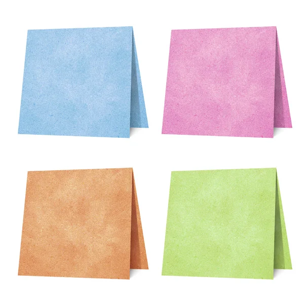 Origami tag recycled paper craft stick on white background Stock Photo ...