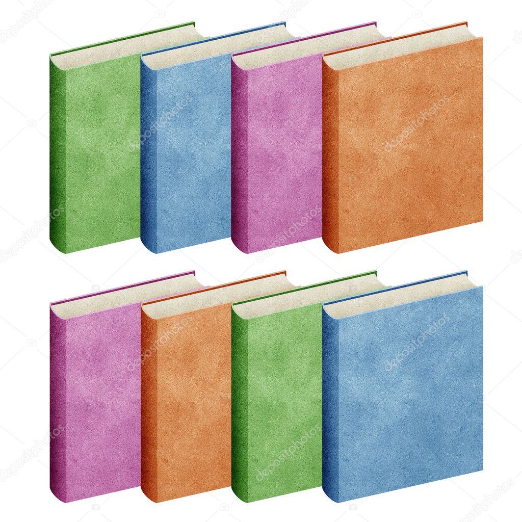 Isolated Blank book recycled paper on white background Stock ...