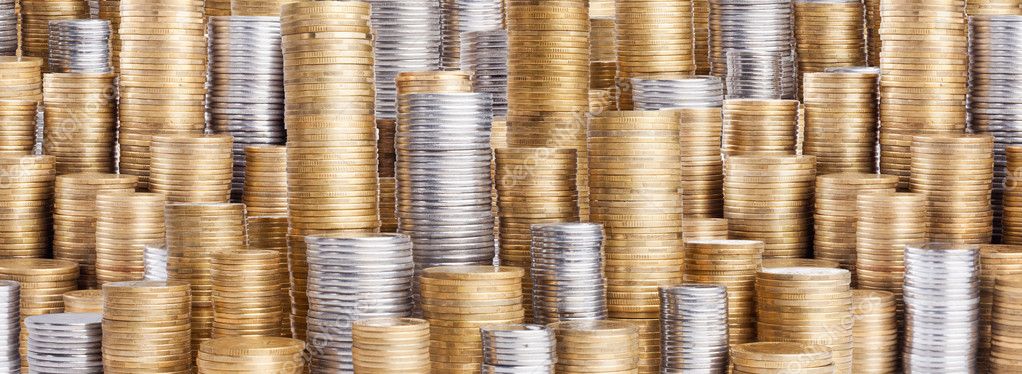 Coins stacks background Stock Photo by ©Gladkov 6478996