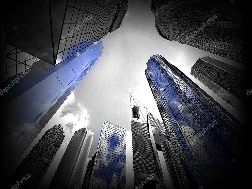 Corporate buildings in perspective — Stock Photo © ArchManStocker #6262807