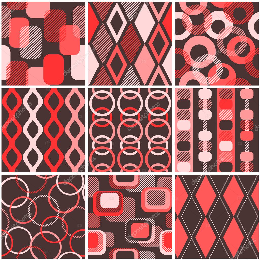 Seamless retro wallpapers Stock Vector Image by ©ILonika #6364901