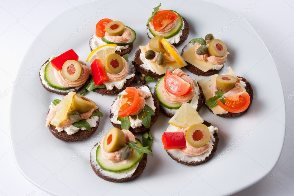 Healthy canapes — Stock Photo © t_o_r_o #6622141