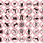 Set of Signs for Different Prohibited Activities Stock Vector Image by ...
