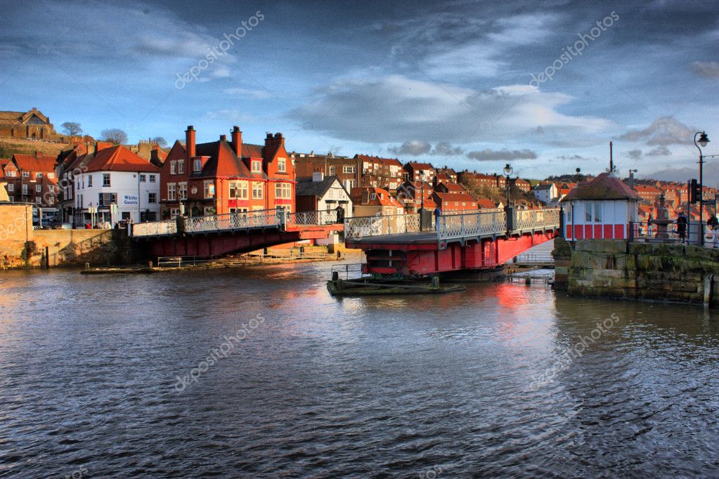 Whitby Swing bridge open — Stock Photo © chrisga #6399294