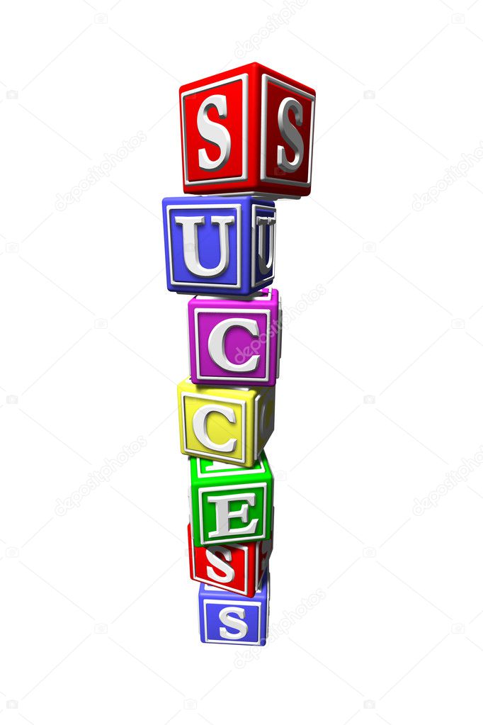 Illustration of success blocks Stock Photo by ©Krisdog 6576467