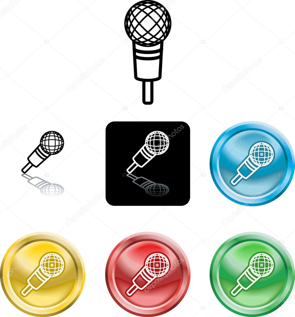 Microphone icon symbol Stock Vector by ©Krisdog 6575930