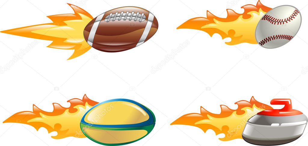 Shiny glossy flame sport icons Stock Vector Image by ©Krisdog #6577993