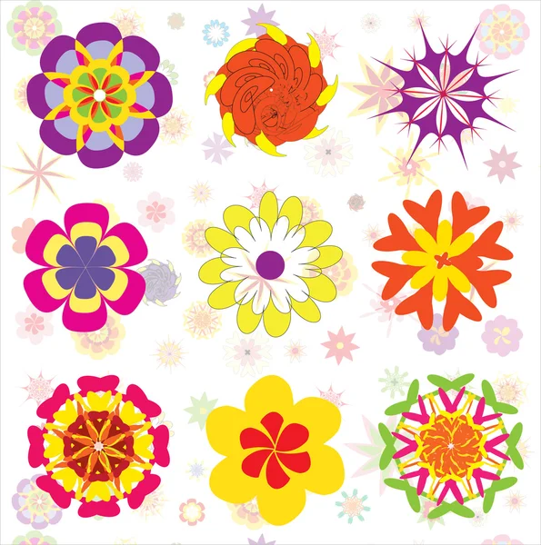 Blommande blommor Vector Art Stock Images | Depositphotos