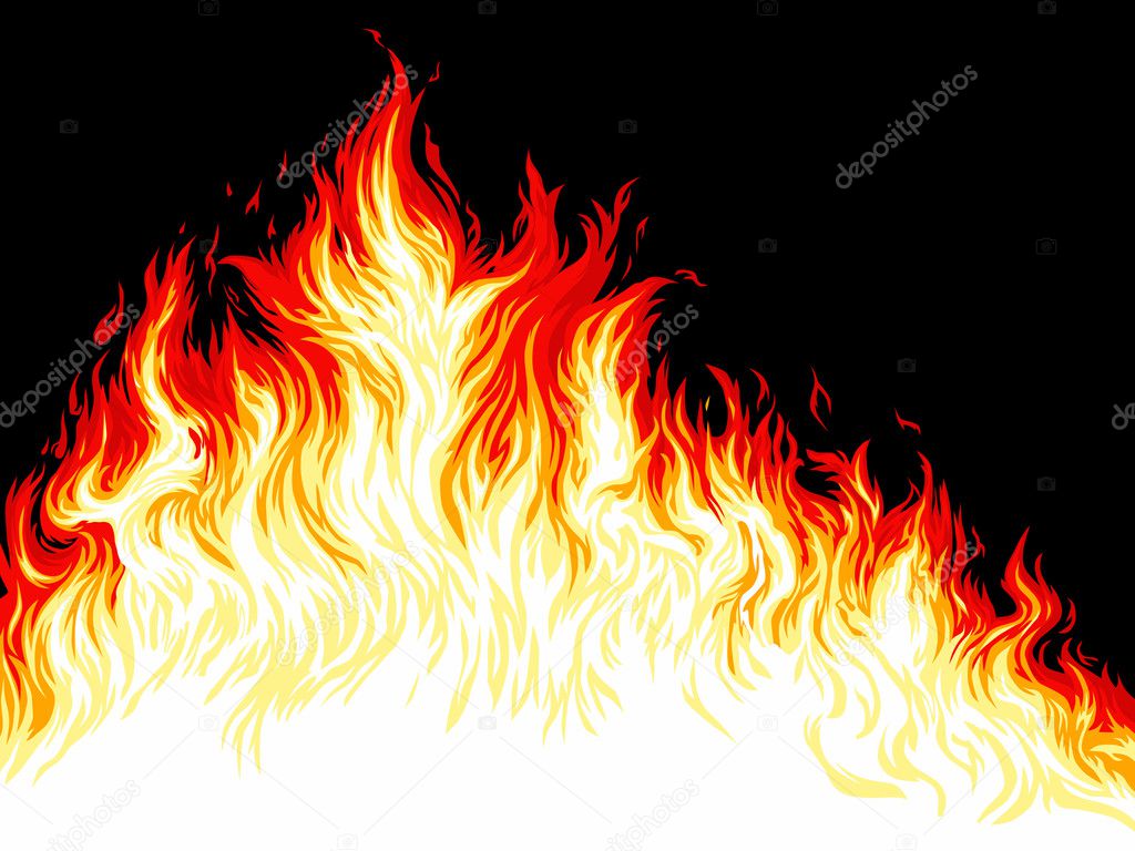 Fire on black background Stock Vector Image by ©katerinamk #6665317