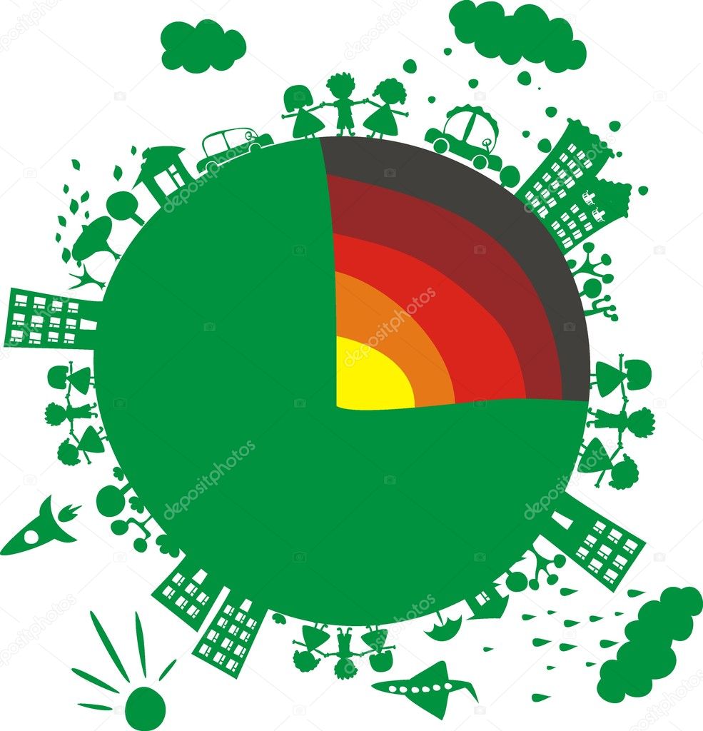 Green planet Stock Vector by ©AnastasiiaKu 6634945