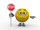 Stop-smiley — Stockfoto #11570453