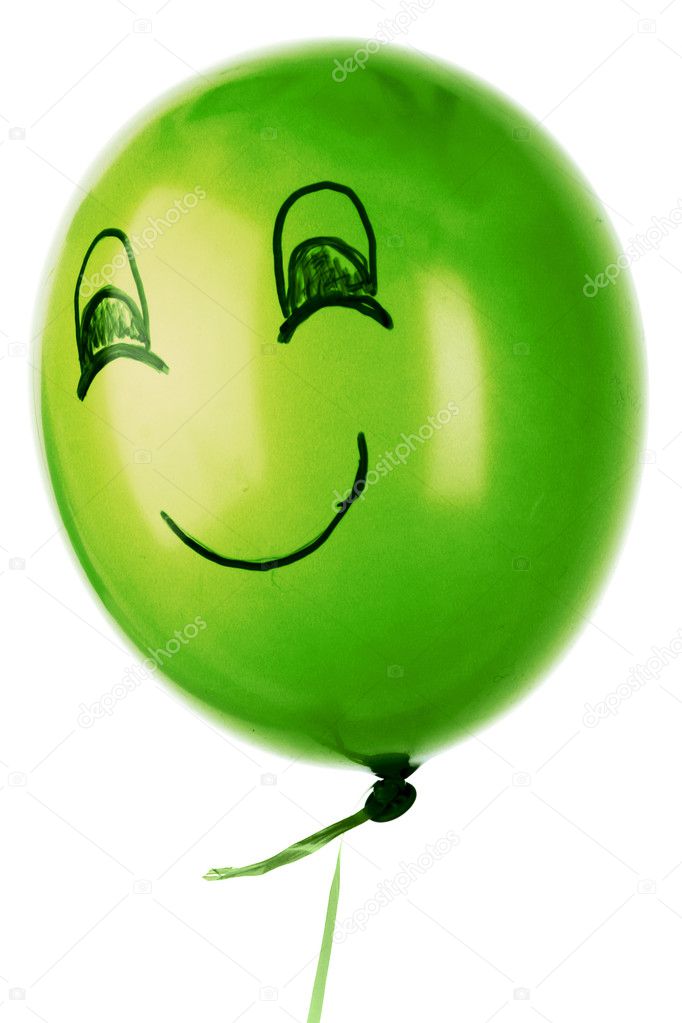 Balloon with smile isolated on white background — Stock Photo ...